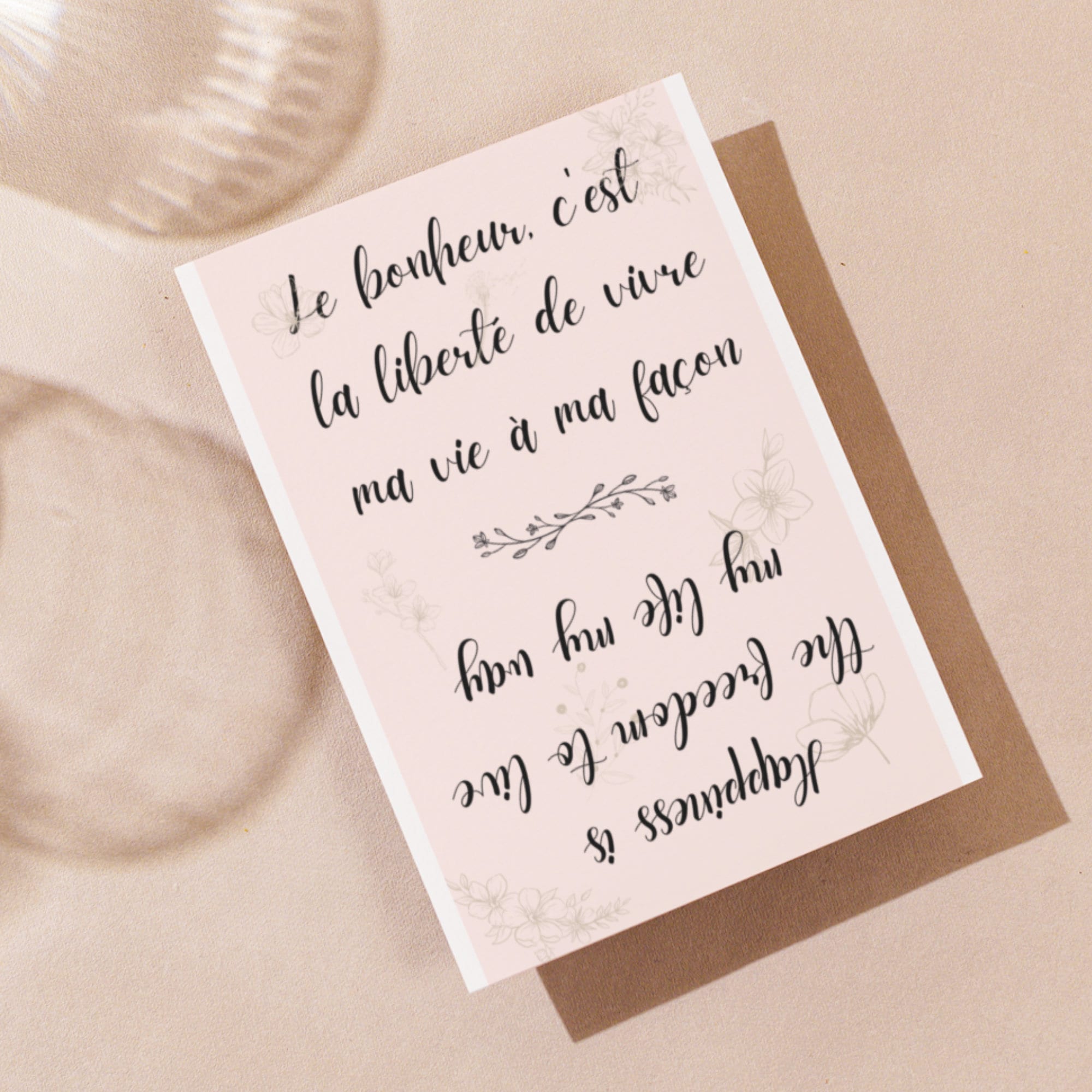 52 Printable Positive Affirmation Cards French-english - Bonheur ...
