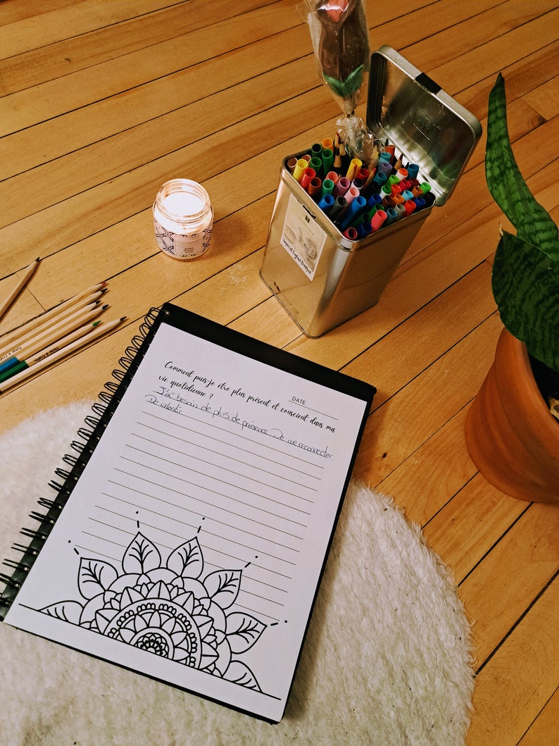 Journal à Imprimer Et à Colorier 30 Questions Mandala - Etsy