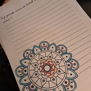 Journal à Imprimer Et à Colorier 30 Questions Mandala - Etsy