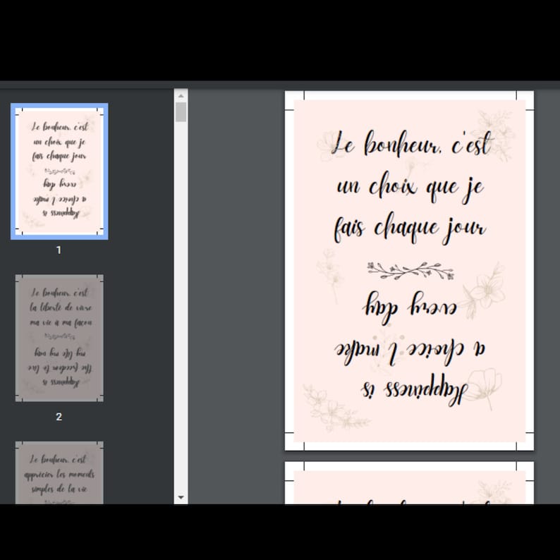 52 Printable Positive Affirmation Cards French-english - Bonheur ...