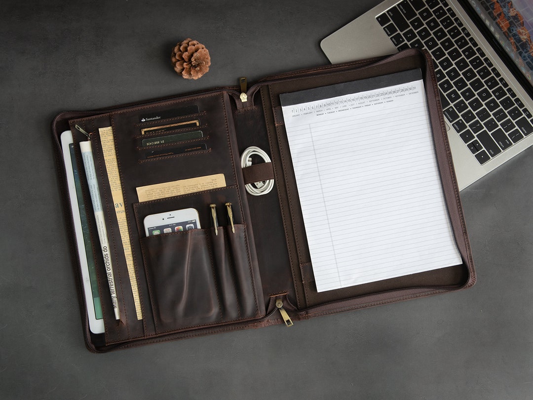 Handmade Leather Portfoliocustom Name/logo Embossing - Etsy