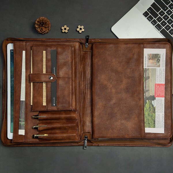 Leather Portfolio - Etsy