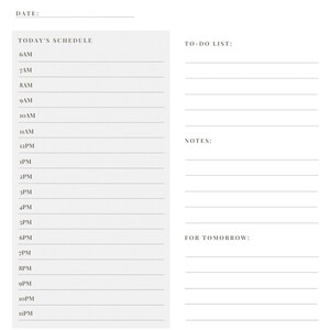 Printable Daily Planner - Simple and Minimal - Etsy