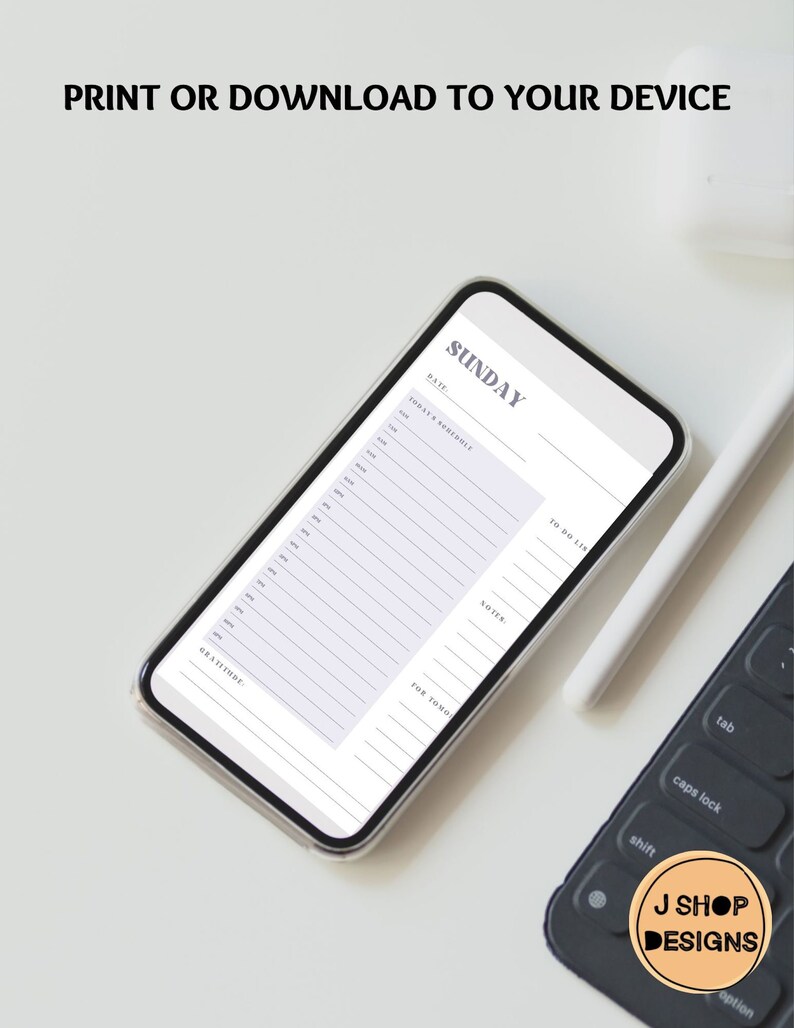 Printable or Digital Daily Planner Retro and Minimal, Purple - Etsy