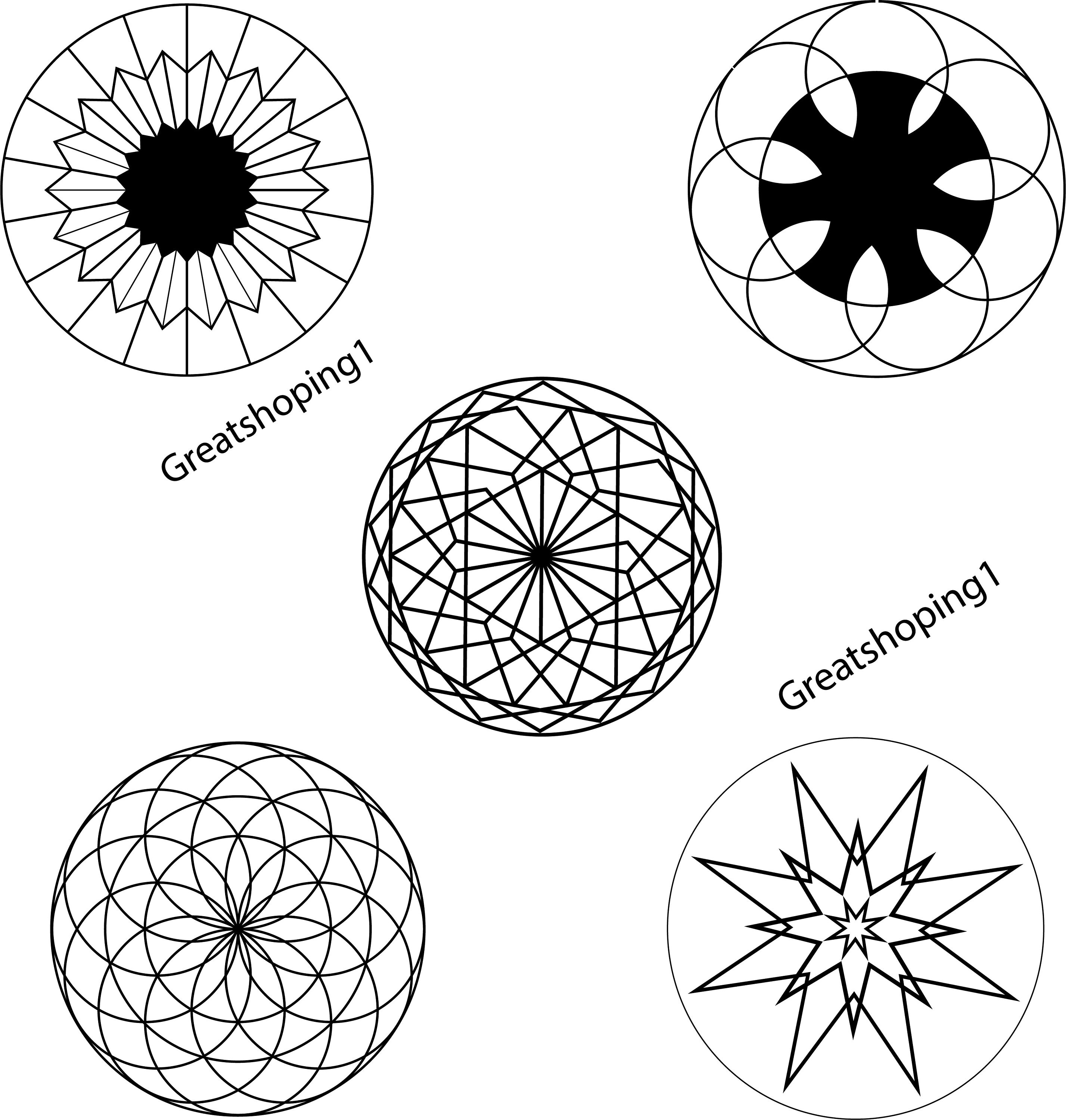 Spirograph SVG, Clipart, Cut Files for Silhouette, Files for Cricut ...
