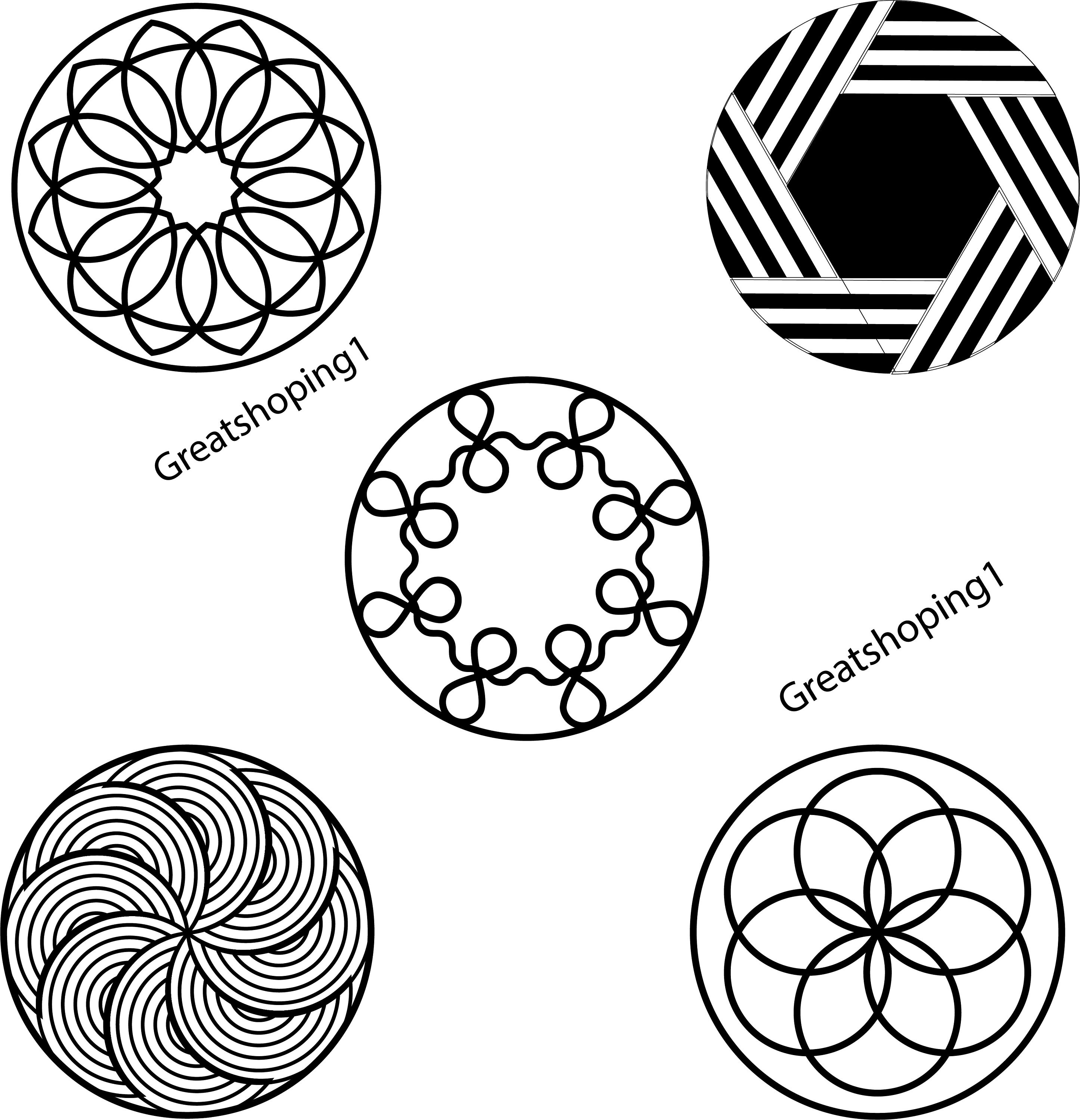 Spirograph SVG, Clipart, Cut Files for Silhouette, Files for Cricut ...
