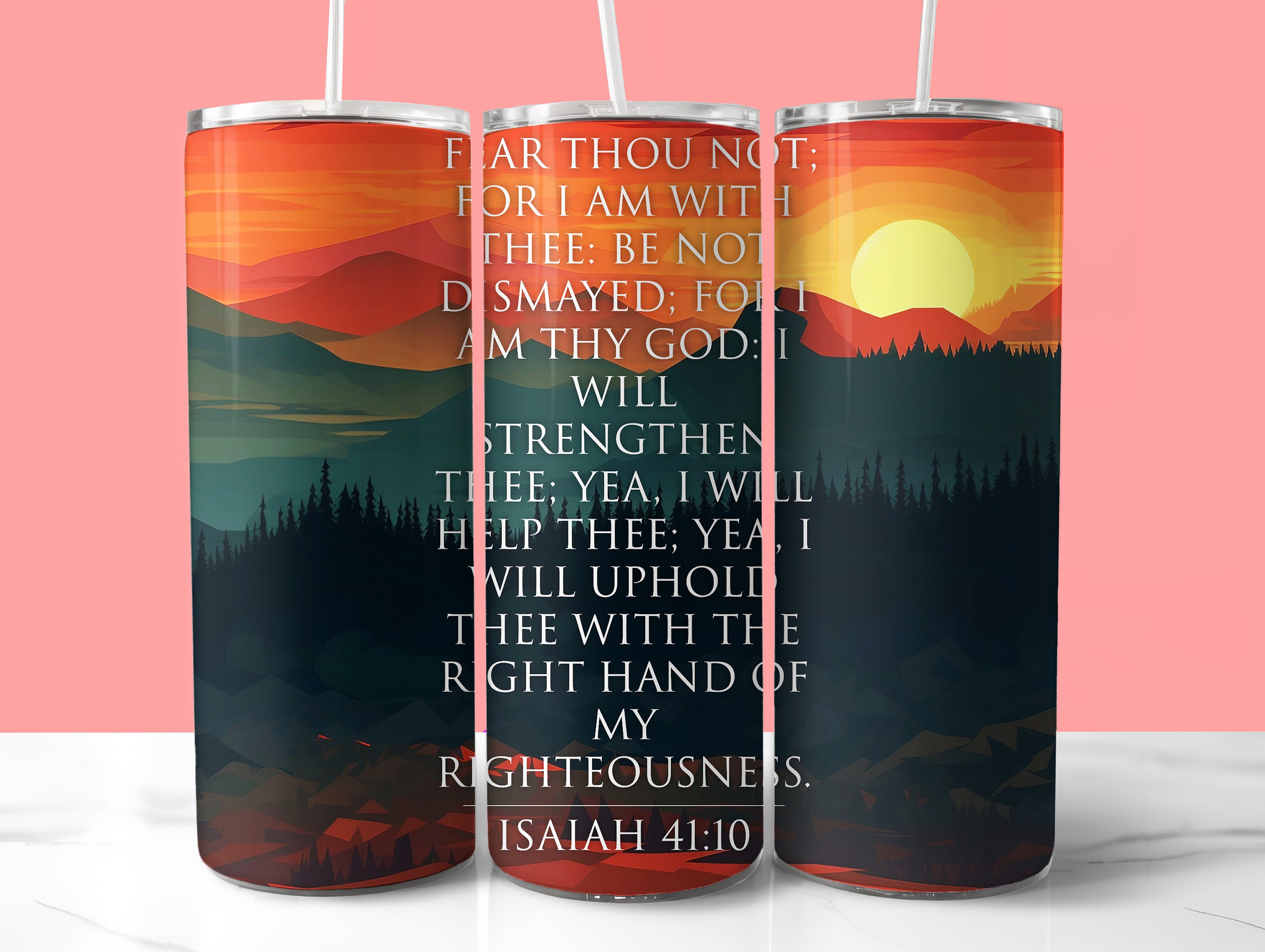 Bible Verse Tumbler Wrap, Isaiah 41:10 Tumbler Wrap, Scripture Tumbler ...