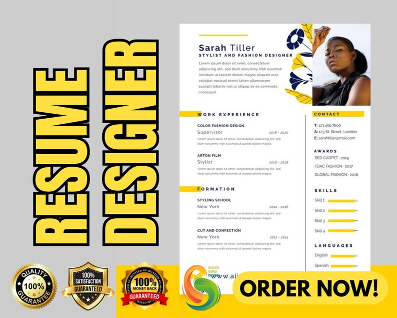 Professional Resume Design | Modern CV Template | Custom Resume Writing ...
