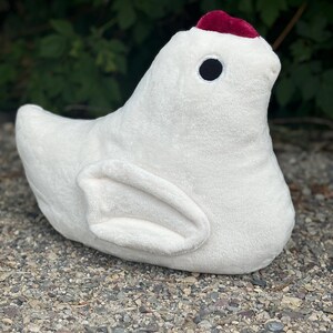 Bird Plushie Chicken Stuffed Animal White Red Hen Chick Made to Order ...