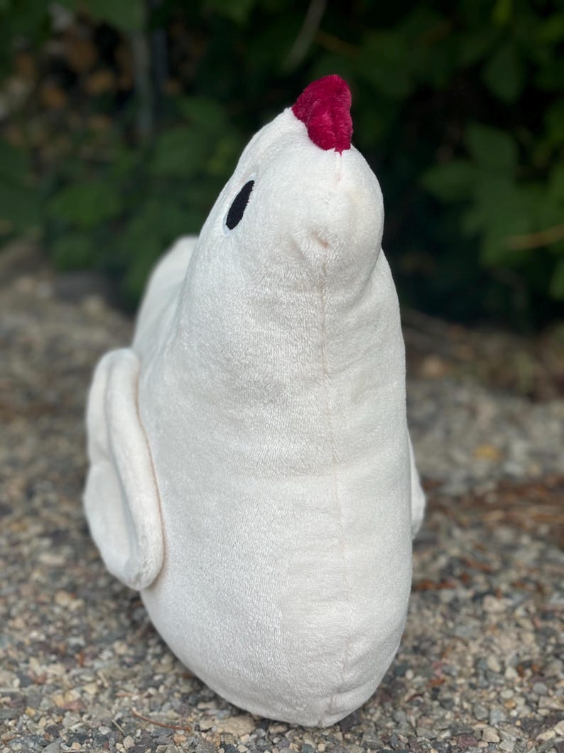 Bird Plushie Chicken Stuffed Animal White Red Hen Chick Made to Order ...