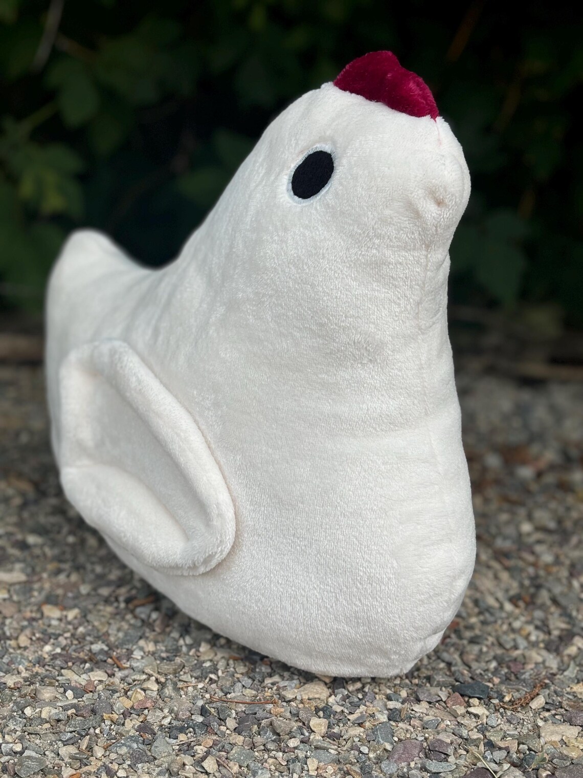 Bird Plushie Chicken Stuffed Animal White Red Hen Chick Made to Order ...
