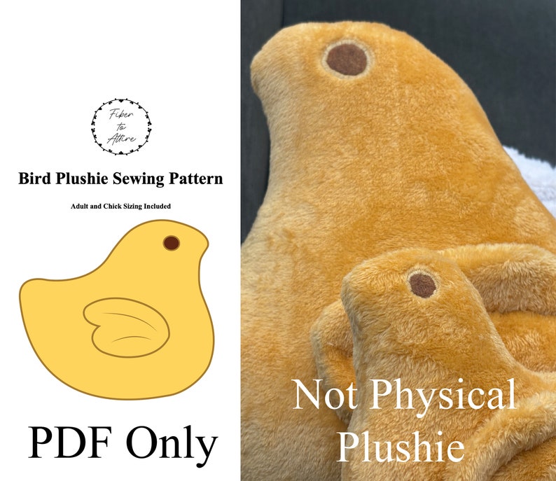 Digital File Bird Plushie Sewing Pattern Princess Tutu Stuffed Animal ...