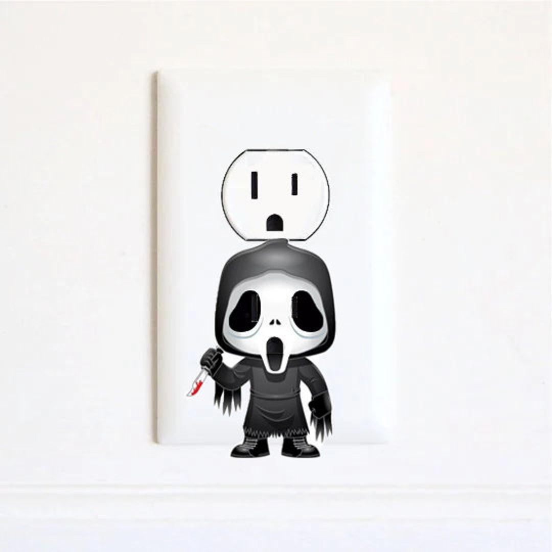 Ghostface - Scream - Horror - Halloween - Stickers - Electrical Outlet ...