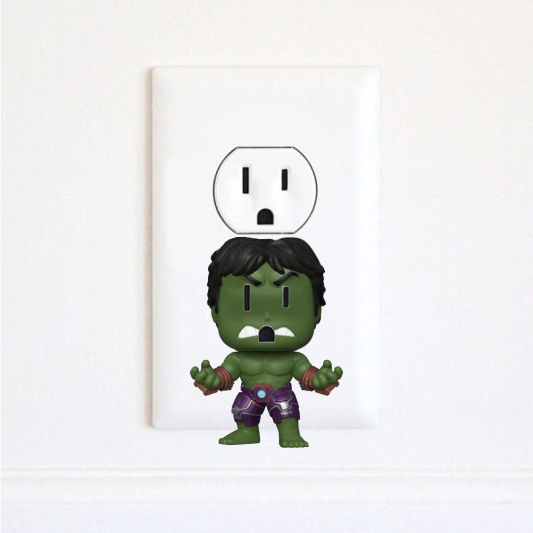 Incredible Hulk Marvel Avengers Stickers Electrical Outlet Wall Art ...