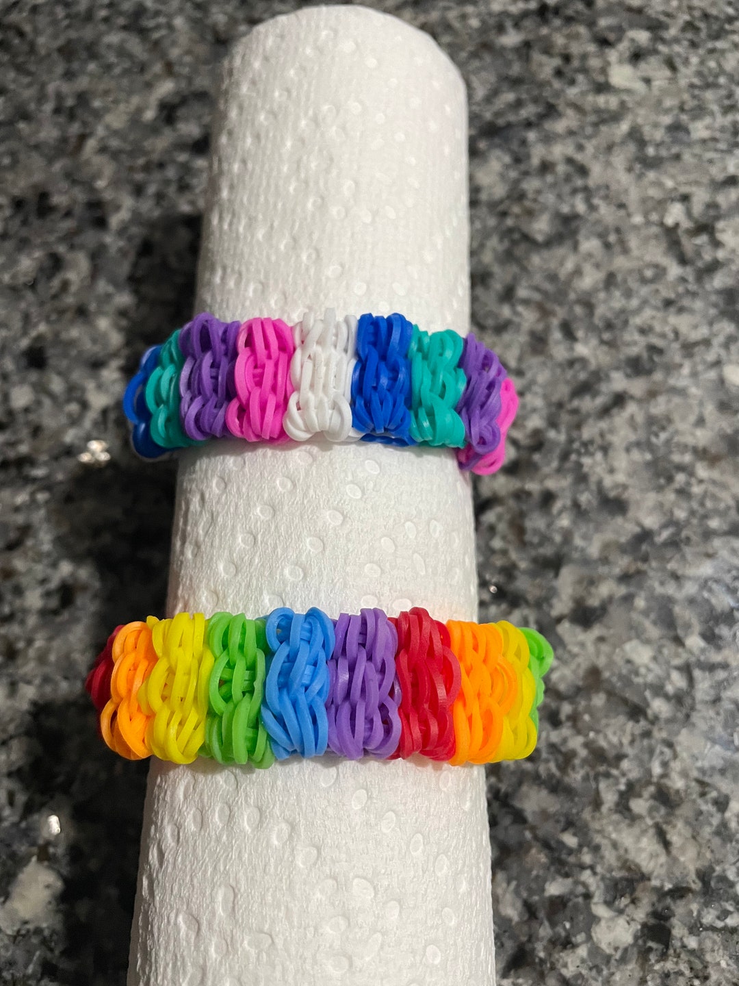 Rainbow Shuffle Rainbow Loom Bracelet - Etsy