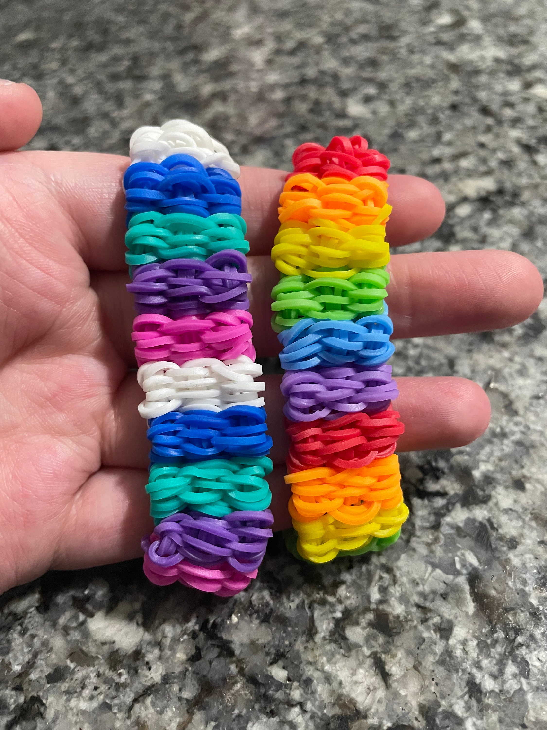Rainbow Shuffle Rainbow Loom Bracelet - Etsy