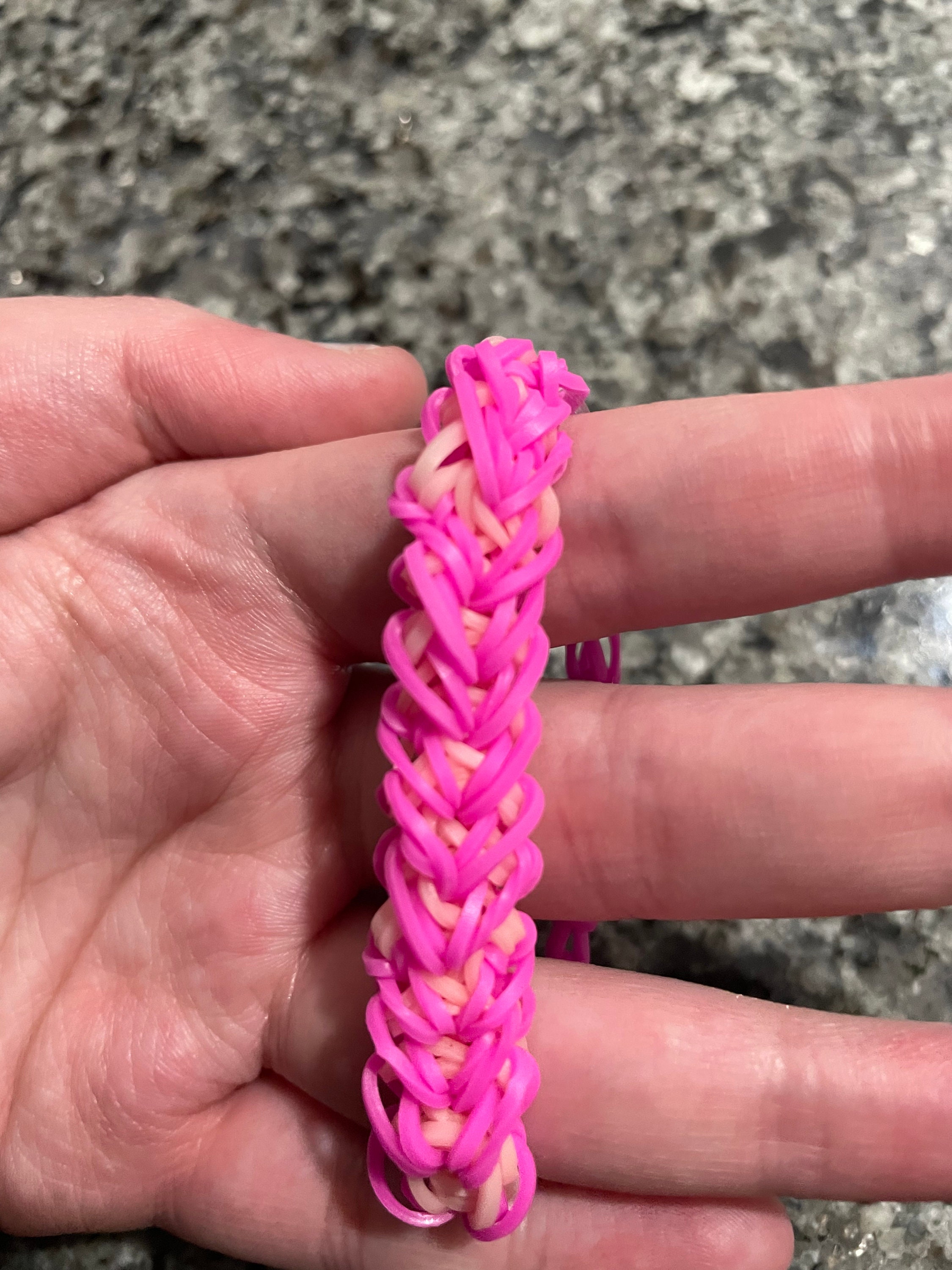 Heart Rainbow Loom Bracelet - Etsy