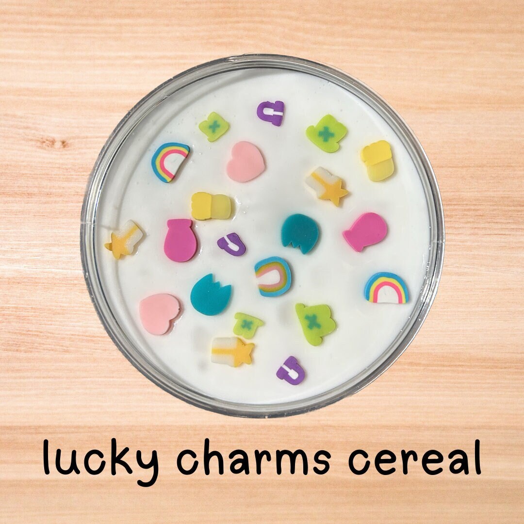 Lucky Charms Cereal Slime / Lunchbox Slime Collection / Back - Etsy