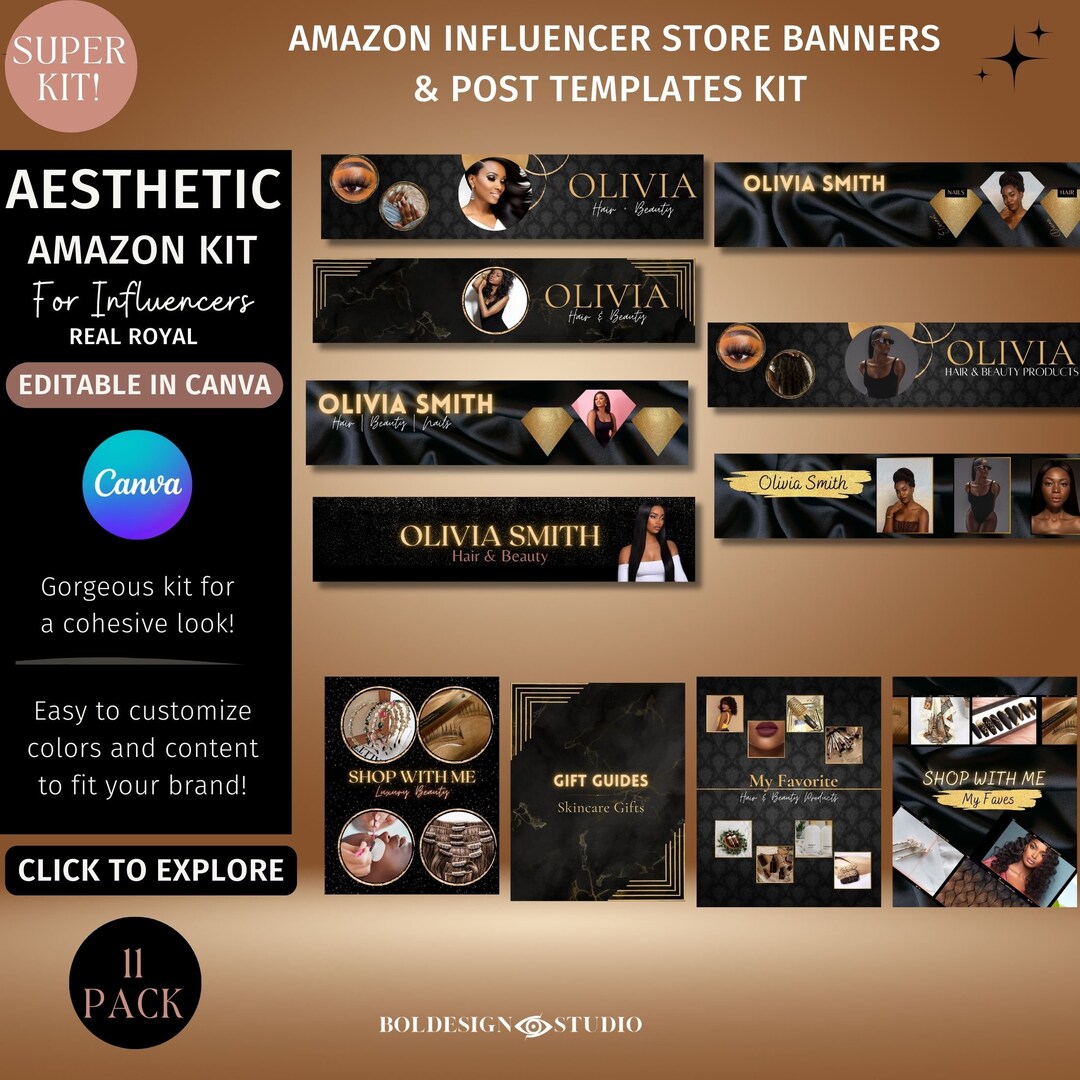 Kit of Amazon Influencer Store Banner and Associate Products Display ...