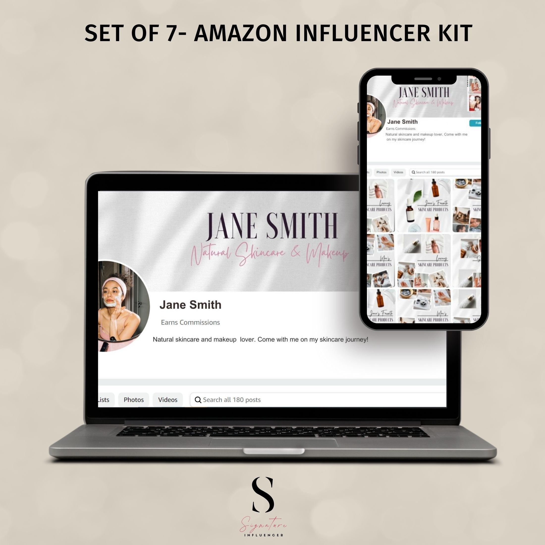 Amazon Influencer Store Kit, Banner & Post Templates (canva) - Etsy