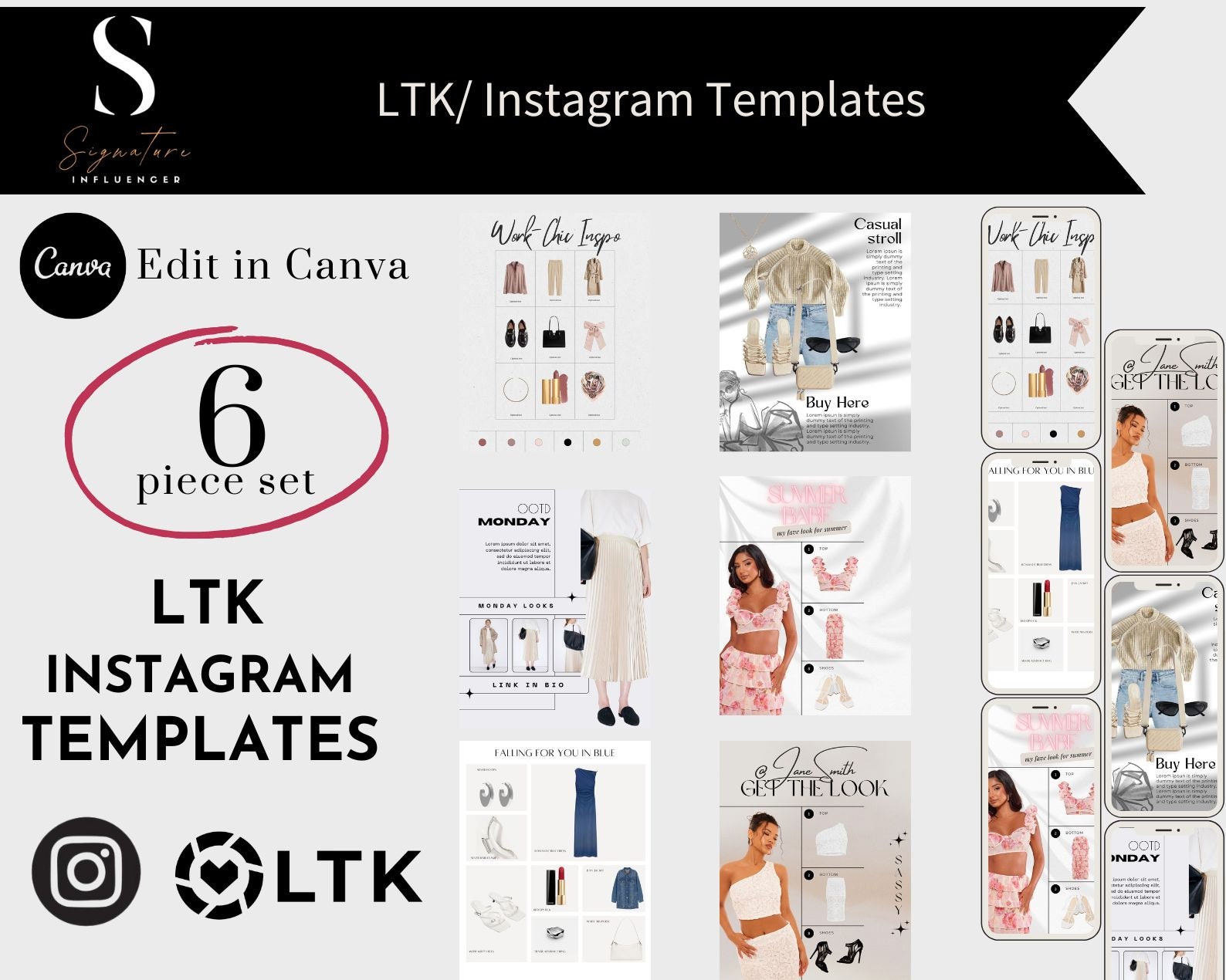 LTK Canva Templates, LTK Templates Neutral, LTK Gift Guide Template ...