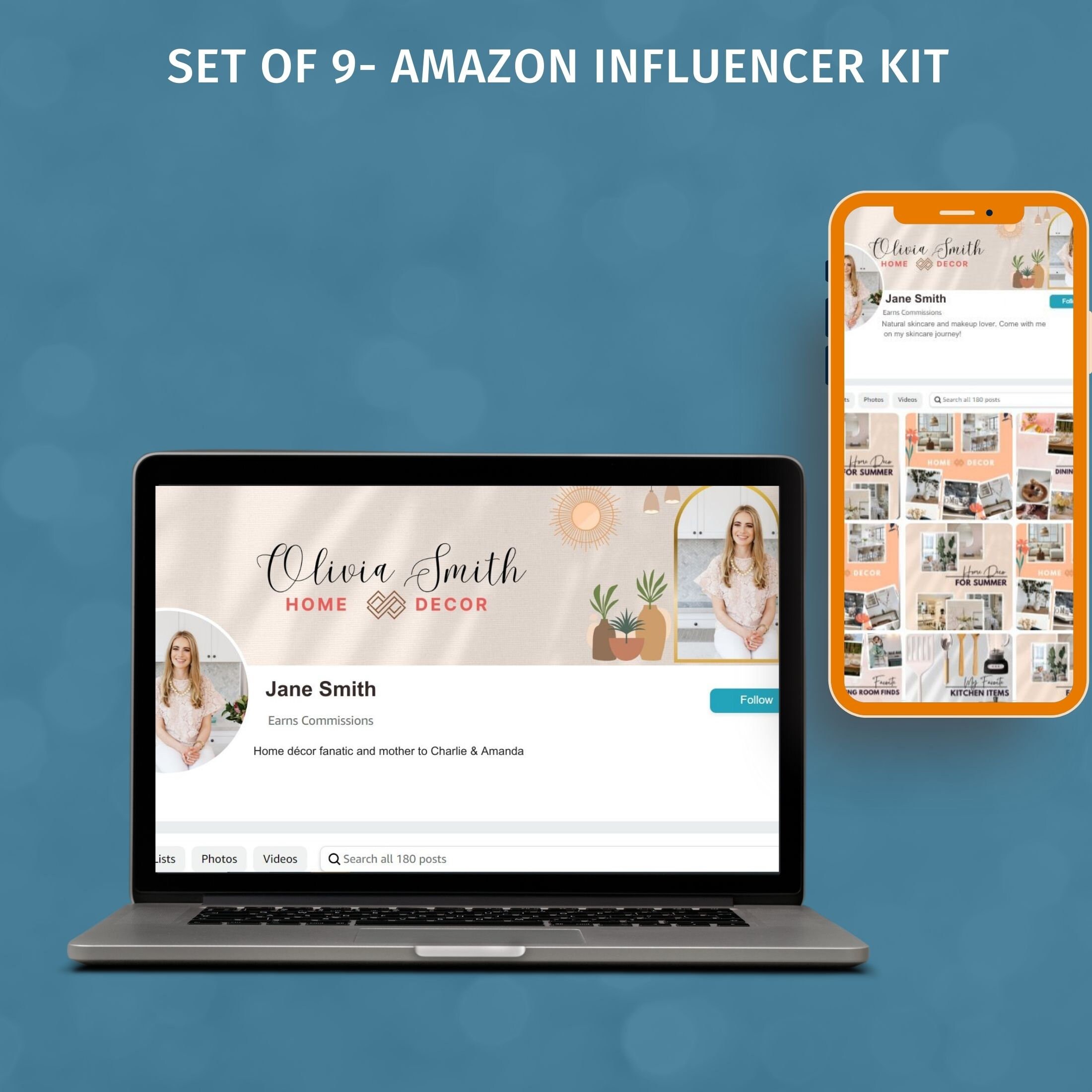 Kit of Amazon Influencer Store Banner and Associate Products Display ...