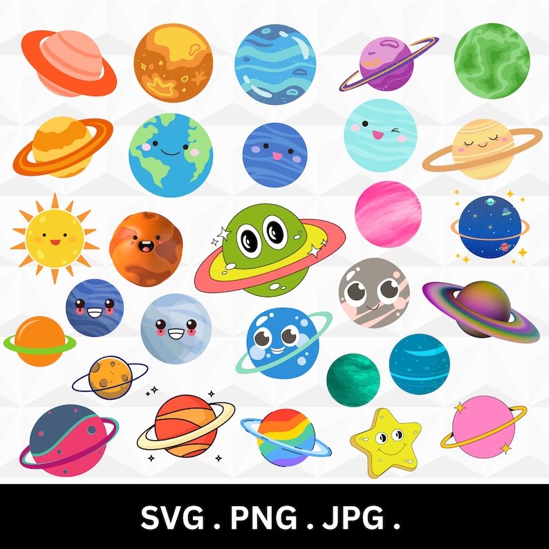 Planets Svg, Outer Space Svg, Solar System Svg, Space Svg, Planets ...
