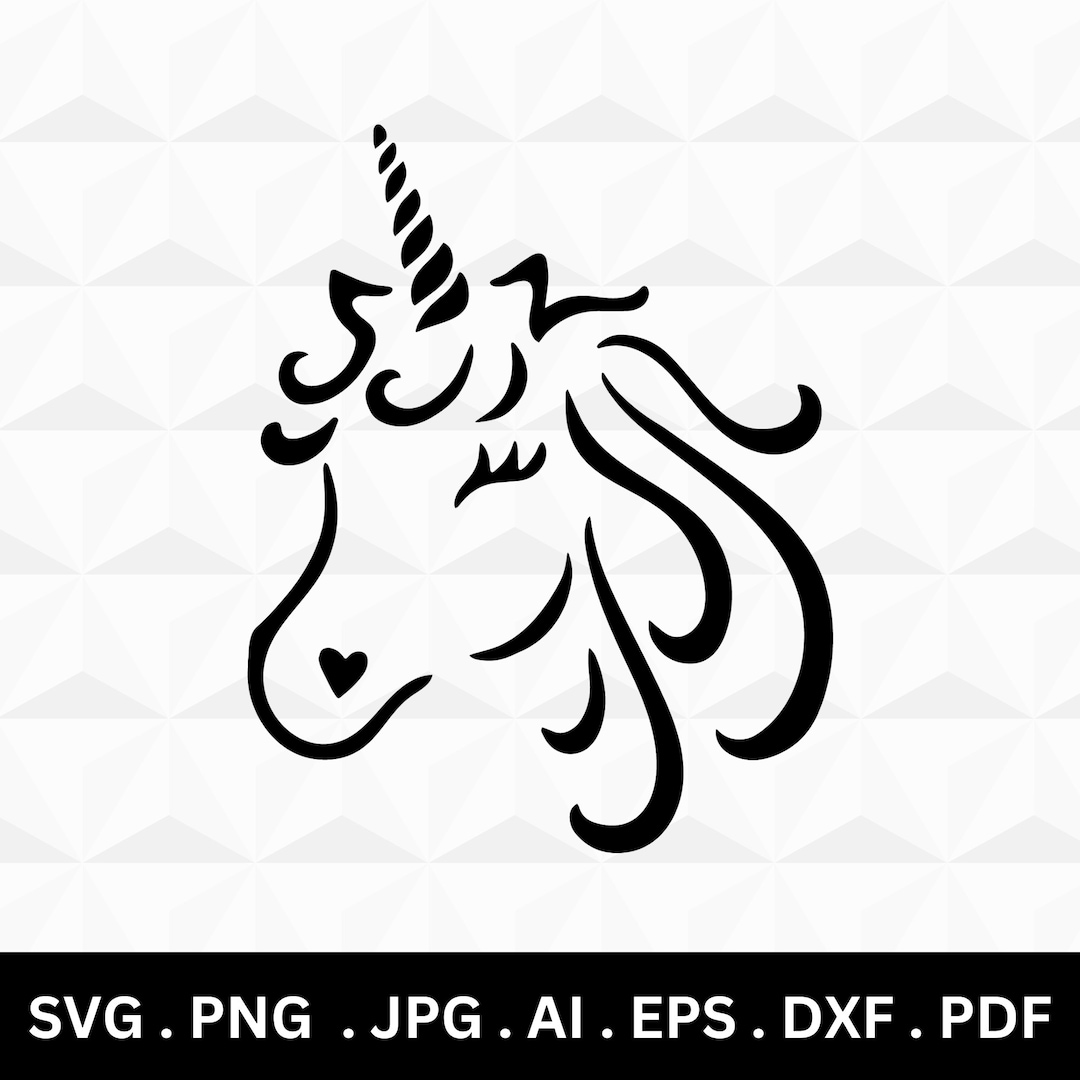 Unicorn Silhouette Svg, Unicorn Head Svg, Unicorn Clipart, Cute Unicorn ...