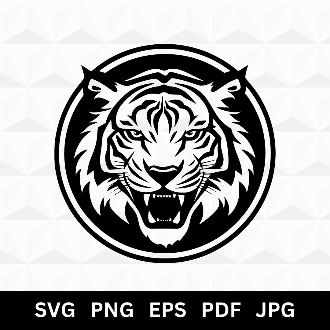 Tiger Svg, Tiger Head Svg, Tiger Face Svg, Tiger Head Silhouette, Tiger ...