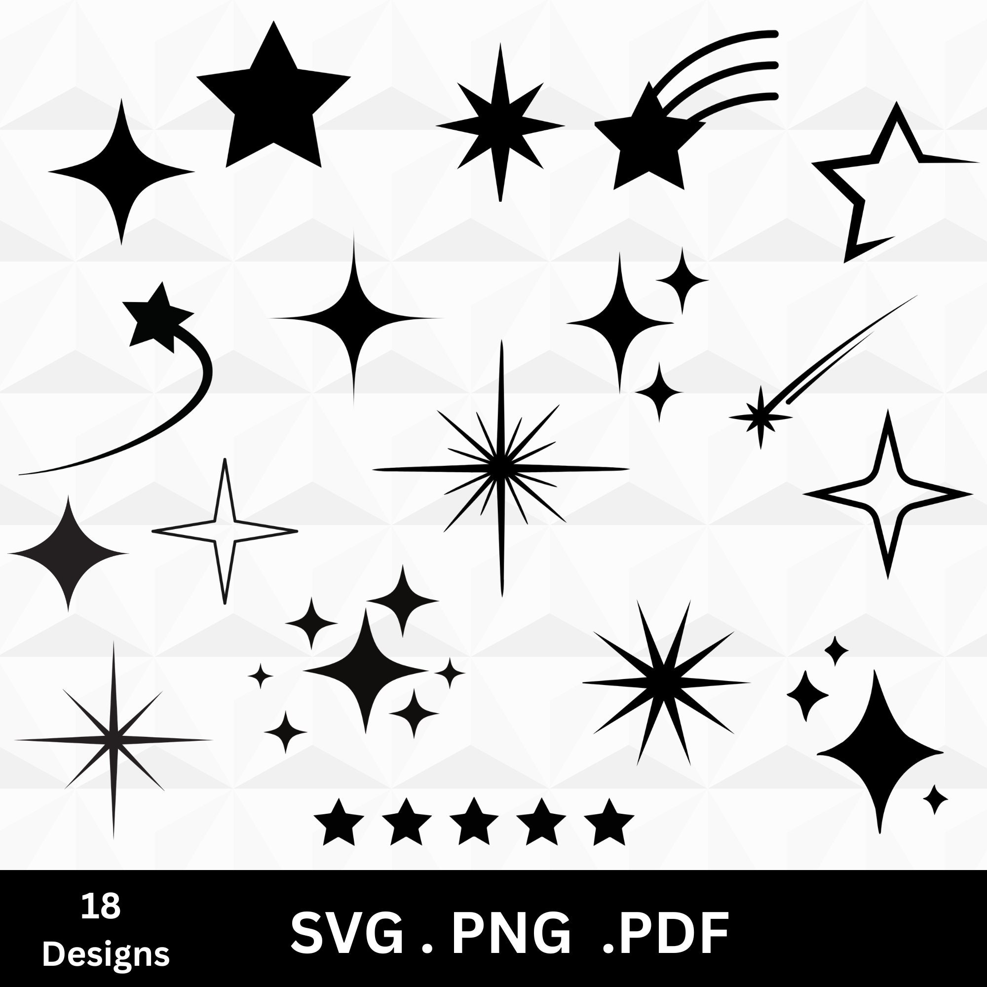 Star Svg Bundle Sparkle Svg Shooting Star Svg Star Clipart - Etsy