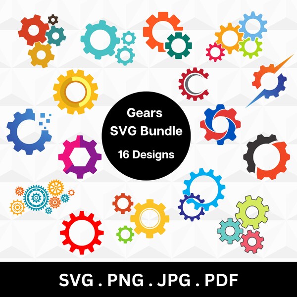 Colorful Gears - Etsy