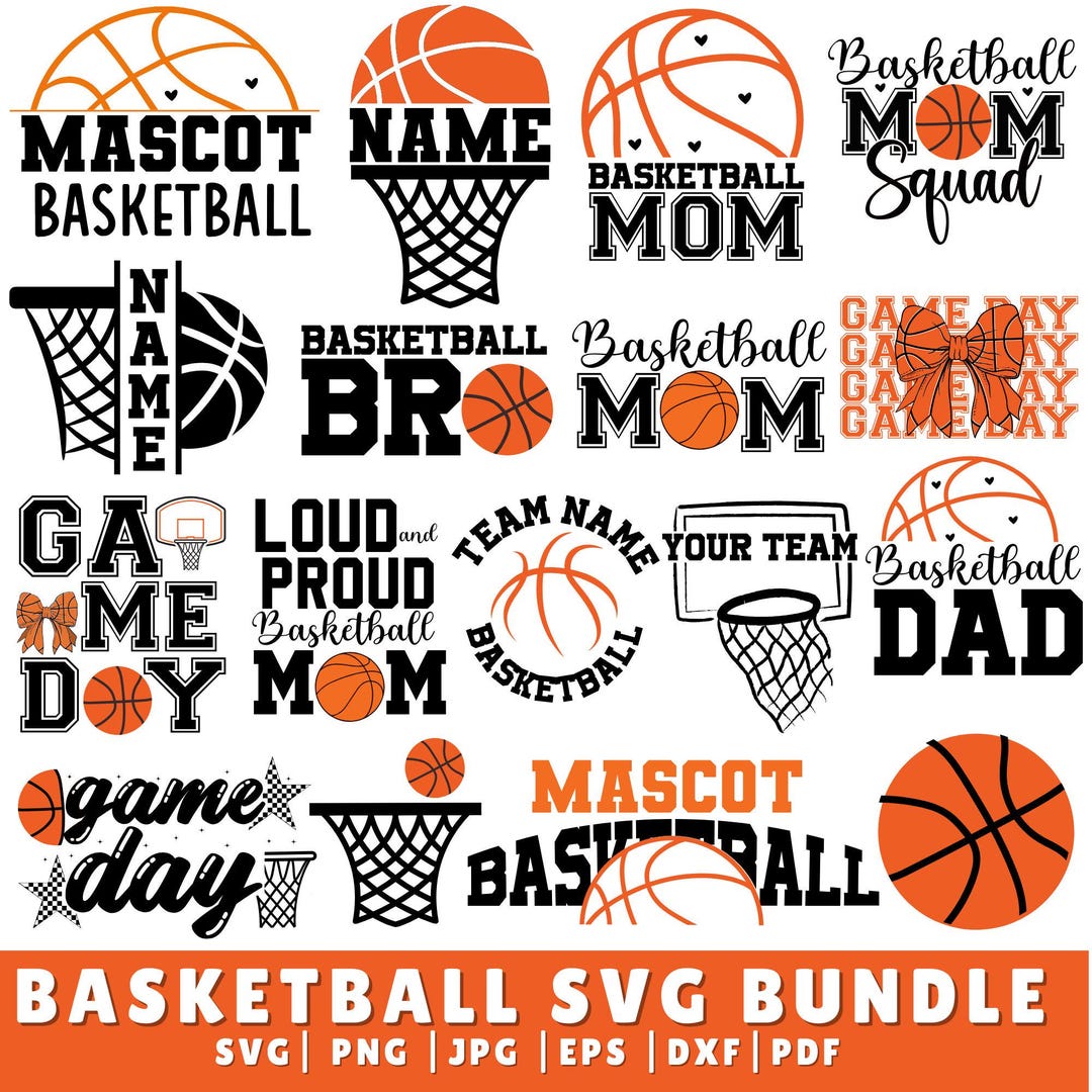 Basketball SVG- Basketball Svg Bundle for Cricut- Silhouette Files ...
