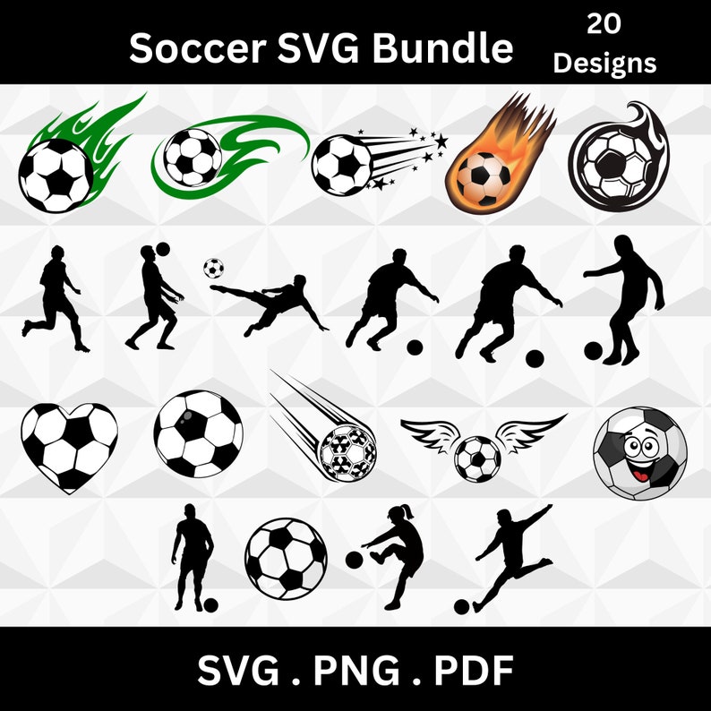 Soccer Svg Bundle, Soccer Ball Svg, Soccer Player Svg, Soccer Png ...