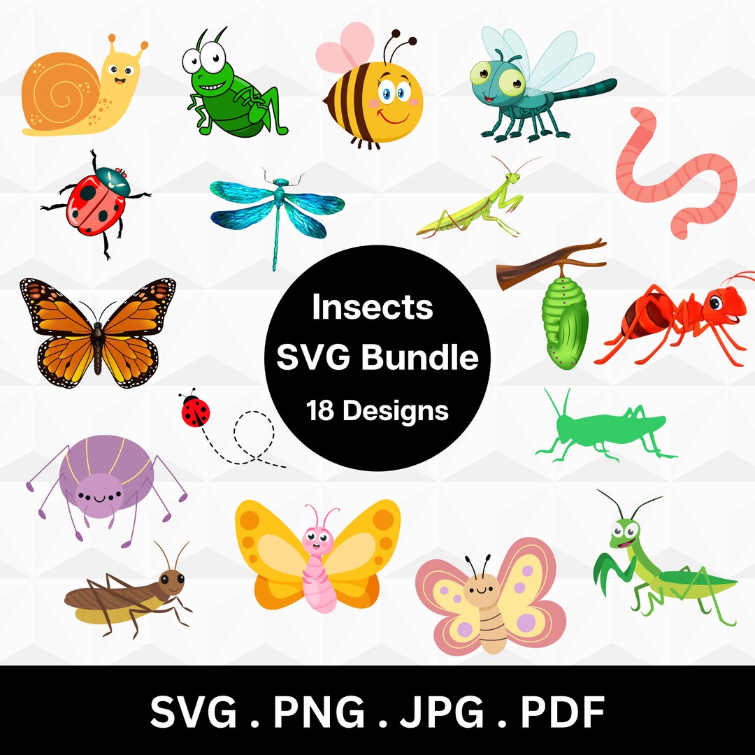Insects Svg, Dragonfly Svg, Butterfly Svg, Honeybee Svg, Snail Svg ...