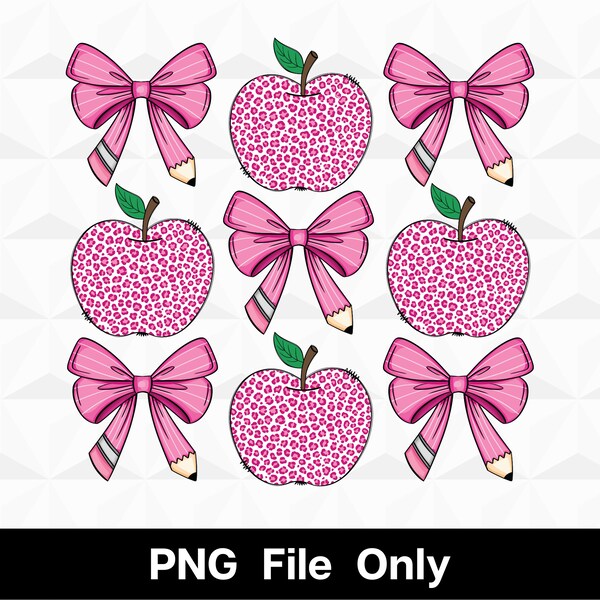 Coquette Teacher Png, Retro Teacher Png, Coquette Pencil Bow Png, Back ...