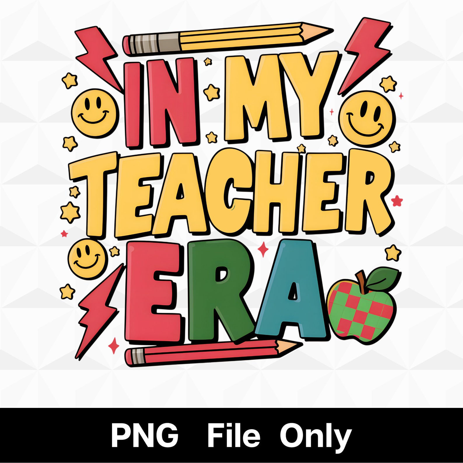 In My Teacher Era Png, Back to School Png, Teacher Sublimation Design ...