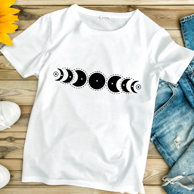 Fases lunares svg, Fase lunar png, Luna creciente svg, Mística svg ...