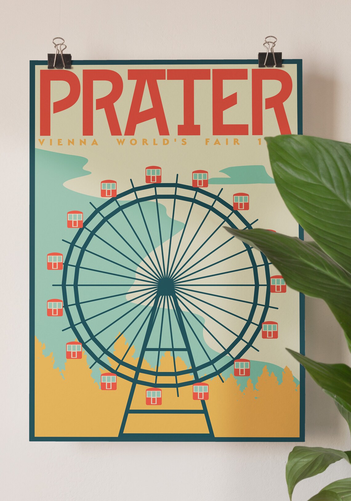 Prater Art Print, Vienna, Poster, Prater, Vienna World's Fair, Gift for ...