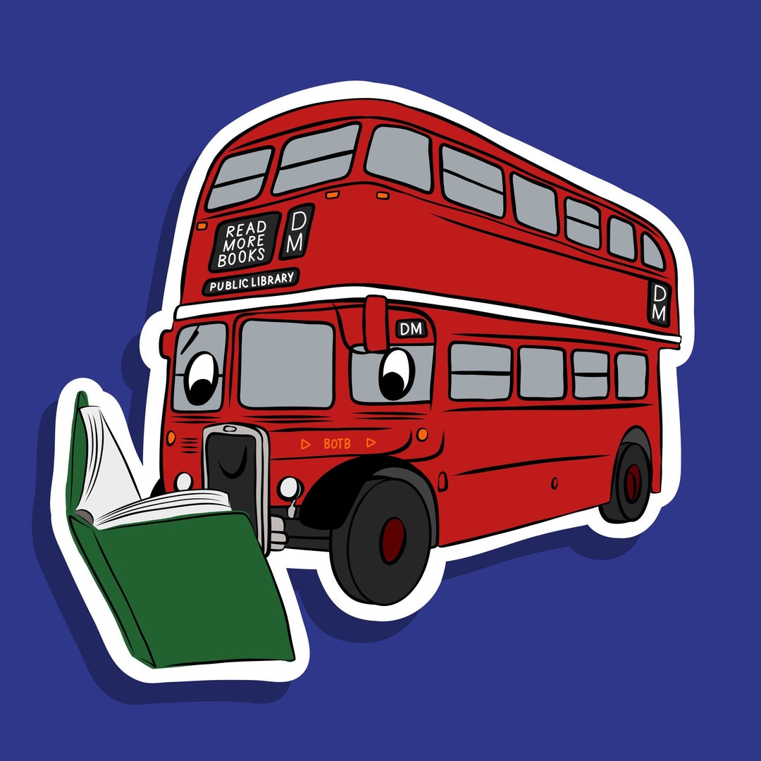 Reading Bus Sticker: Matte Vinyl London Double Decker Sticker - Etsy