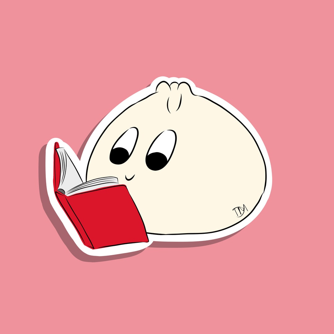 Sticker Bao Reading Sticker Matte Vinyl Sticker Steamed Bun Sticker ...