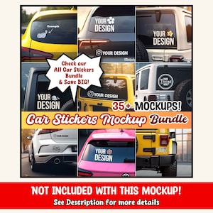 Car Sticker Mockup | Bumper Sticker Mockup | Jeep Mockup | SUV Mockup ...