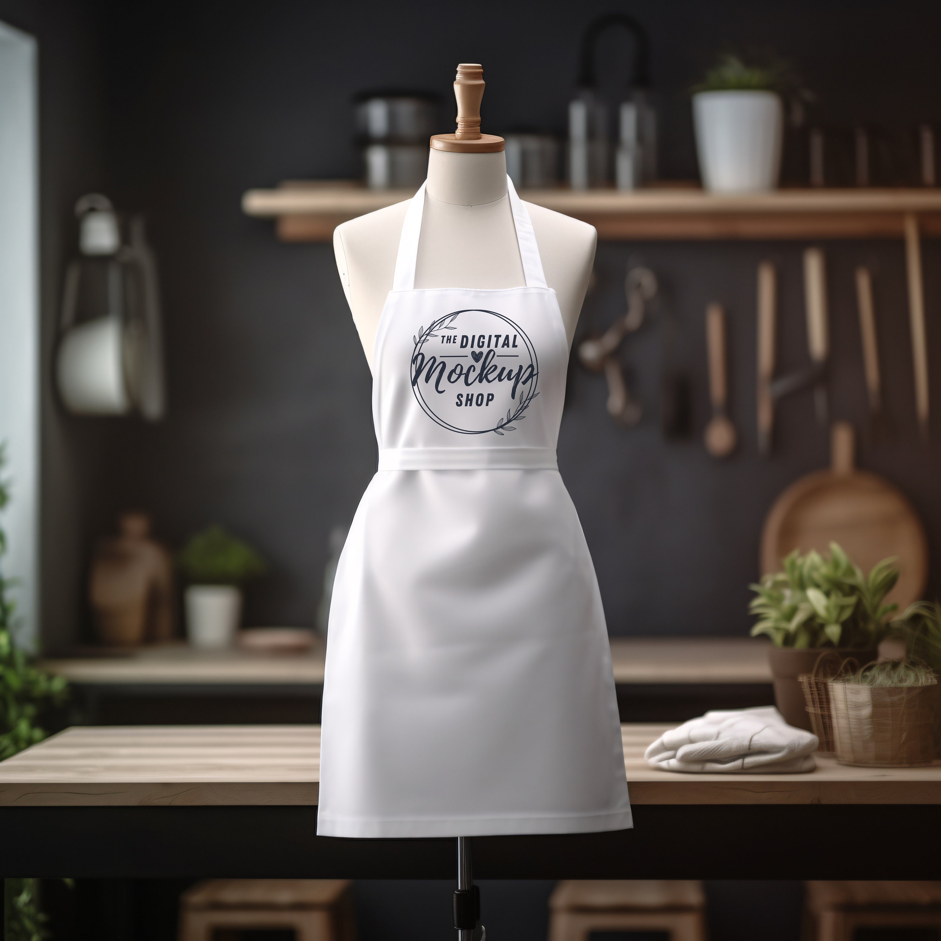 White Apron Mockup Kitchen Apron Mockup Chef Apron Mockup Barista Apron ...