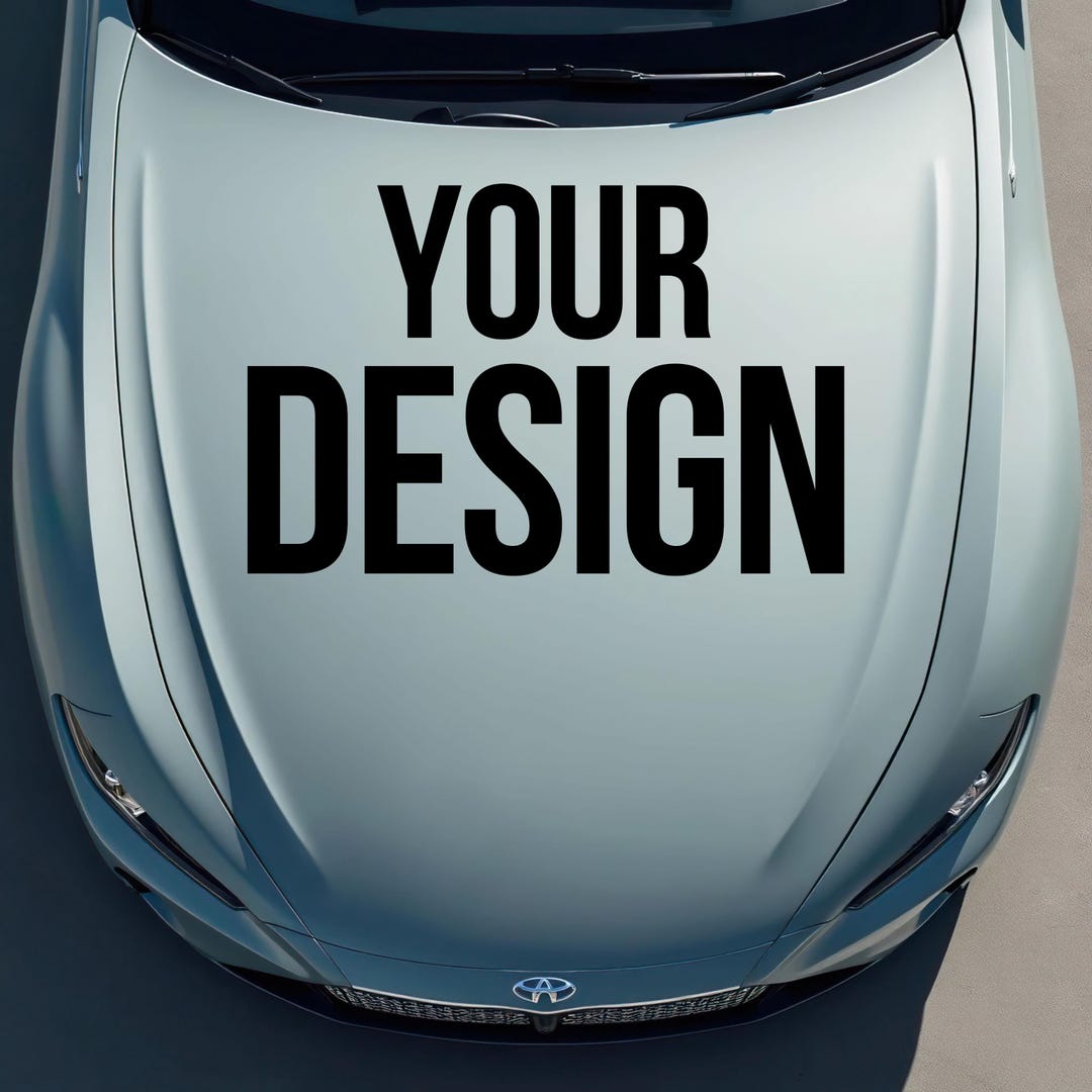 Car Hood Mockup for Wrappings | Wrapping Mockup | Car Sticker Mockup ...