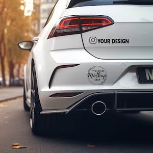Car Sticker Mockup Bumper Sticker Mockup Round Sticker Mockup Car Decal ...