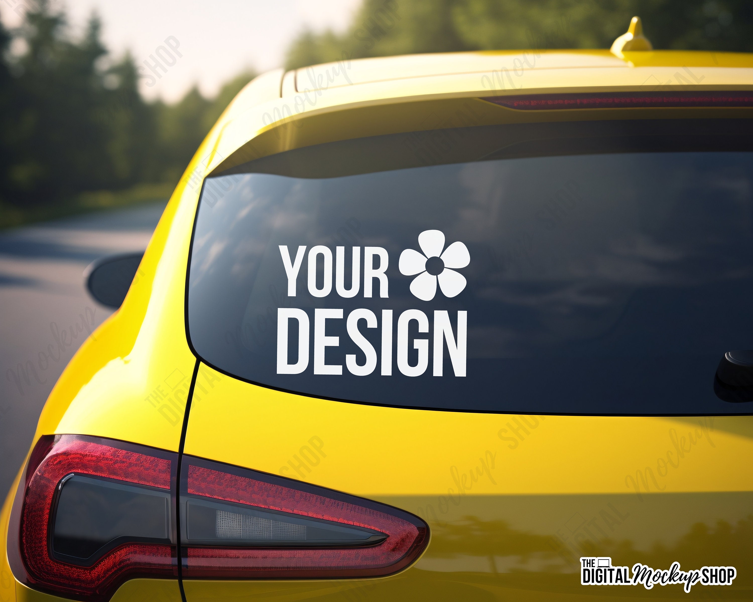 Car Window Mockup Car Sticker Mockup Rear Window Mockup Car Decal ...