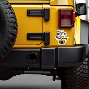 Car Sticker Mockup | Bumper Sticker Mockup | Jeep Mockup | SUV Mockup ...