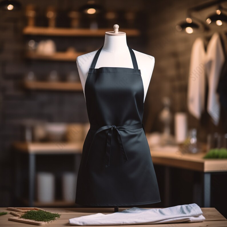 Black Apron Mockup: Kitchen, Chef, Barista (JPEG) - Etsy