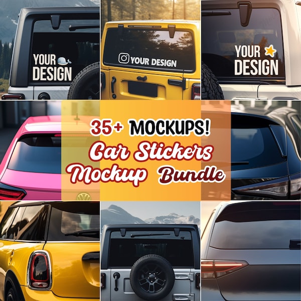 Car Decal Mockup - Etsy