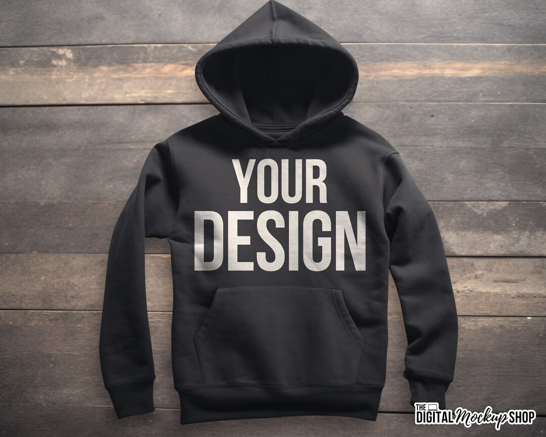 Black Hoodie Mockup | Hoodie Mockup | Hoodie Mockup Template | Black ...