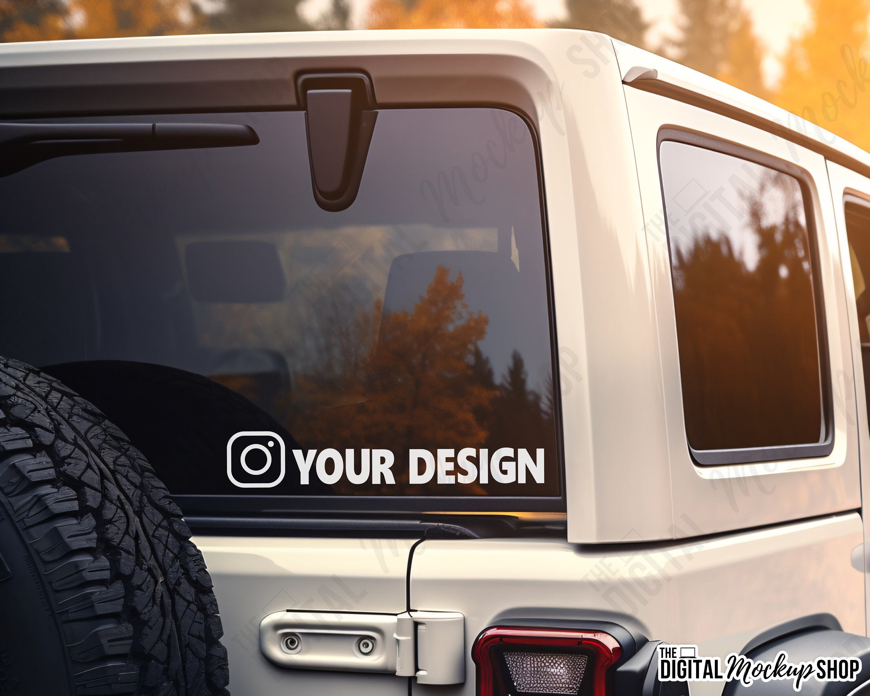 Car Sticker Mockup Bumper Sticker Mockup Jeep Mockup SUV - Etsy